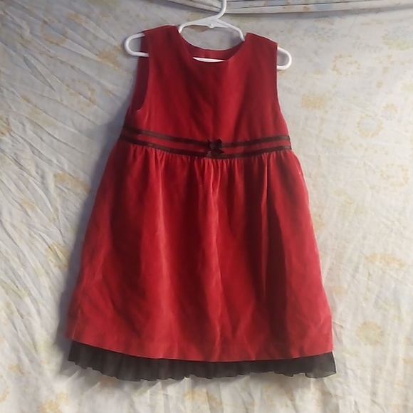 Dresses | Beautiful Red Girl Dress Size 5t Vary Soft Velvet Feel | Poshmark